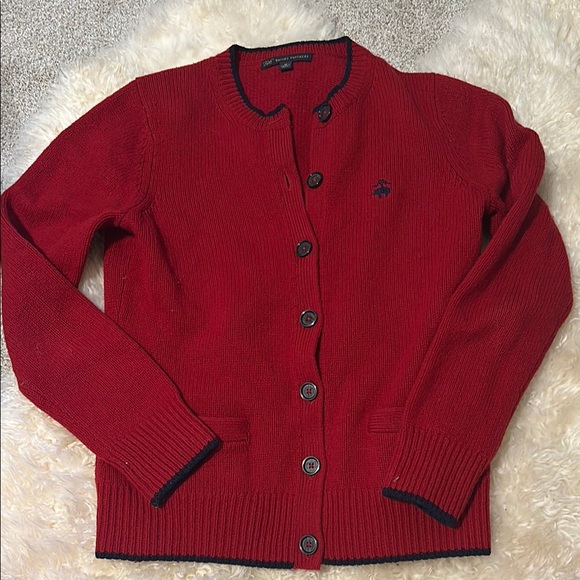 Brooks Brothers | Sweaters | Brooks Brothers Wool Red And Navy Cardigan | Poshmark